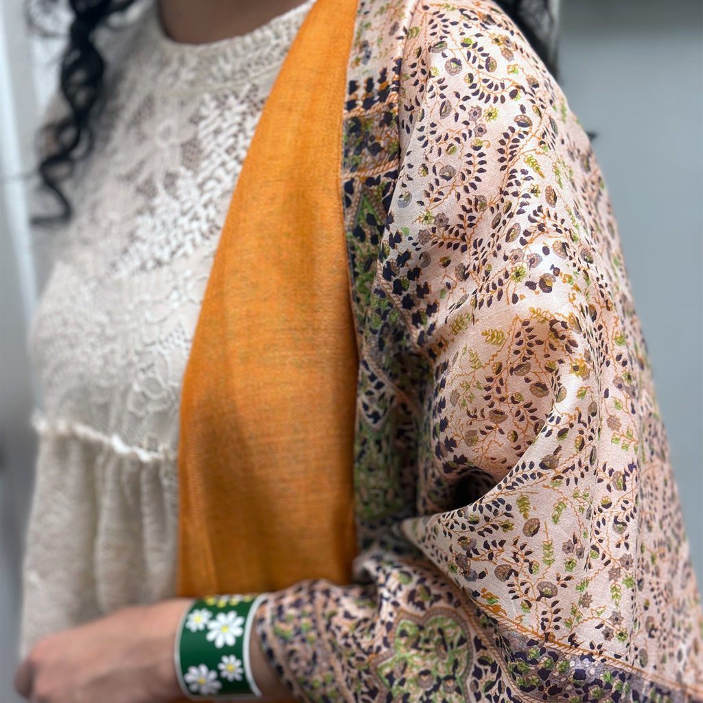 Hansa Upcycled Sari Reversible Shawl Unique, Handcrafted, Ethical, One